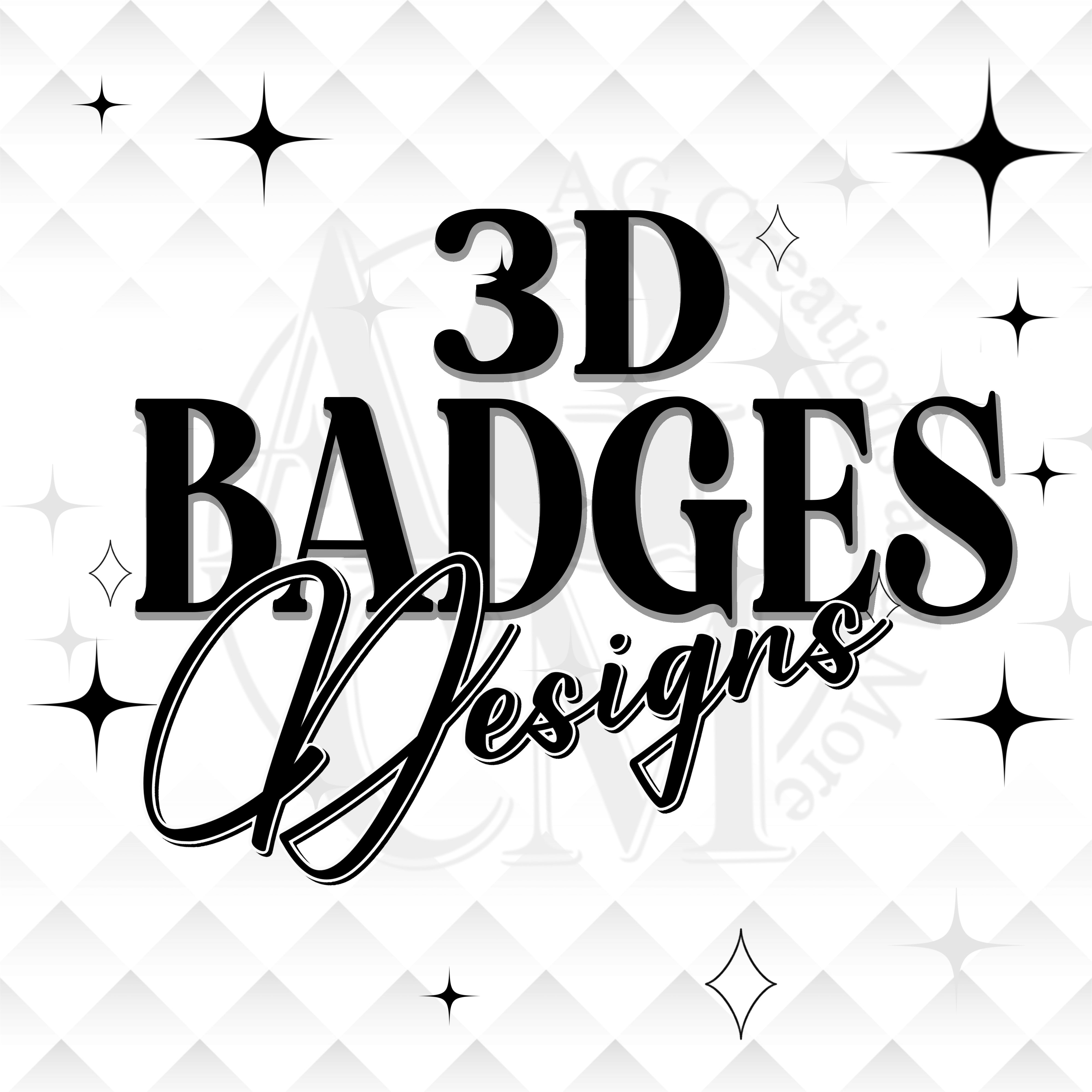 3D Badges 3MF STL – AG Creations and more