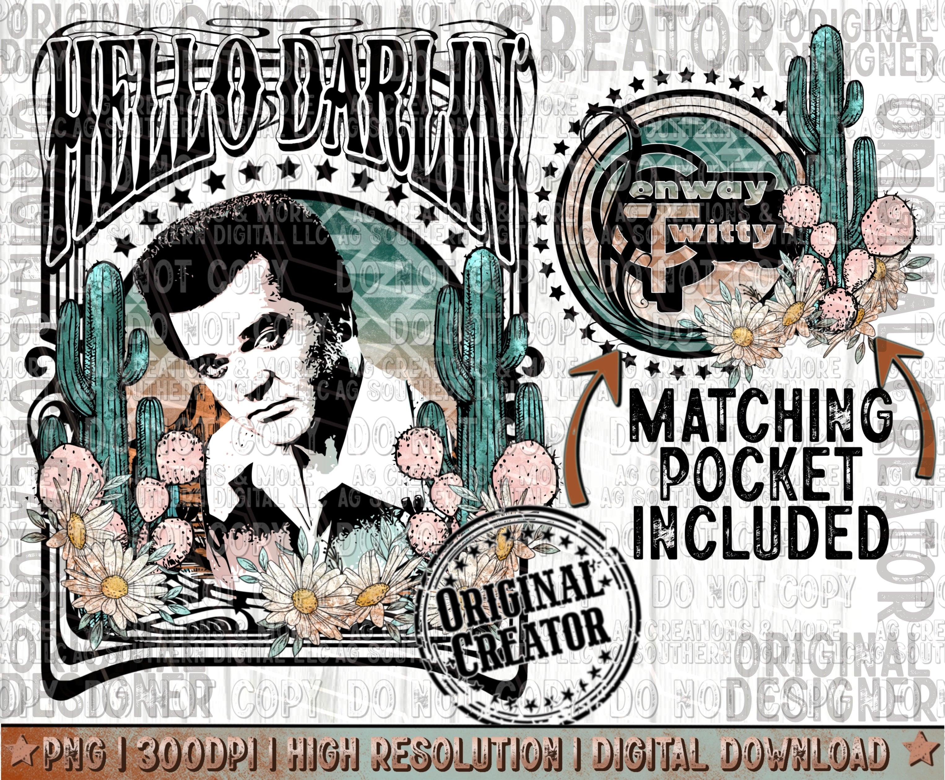 Hello Darlin' Pocket Set PNG – AG Creations and more